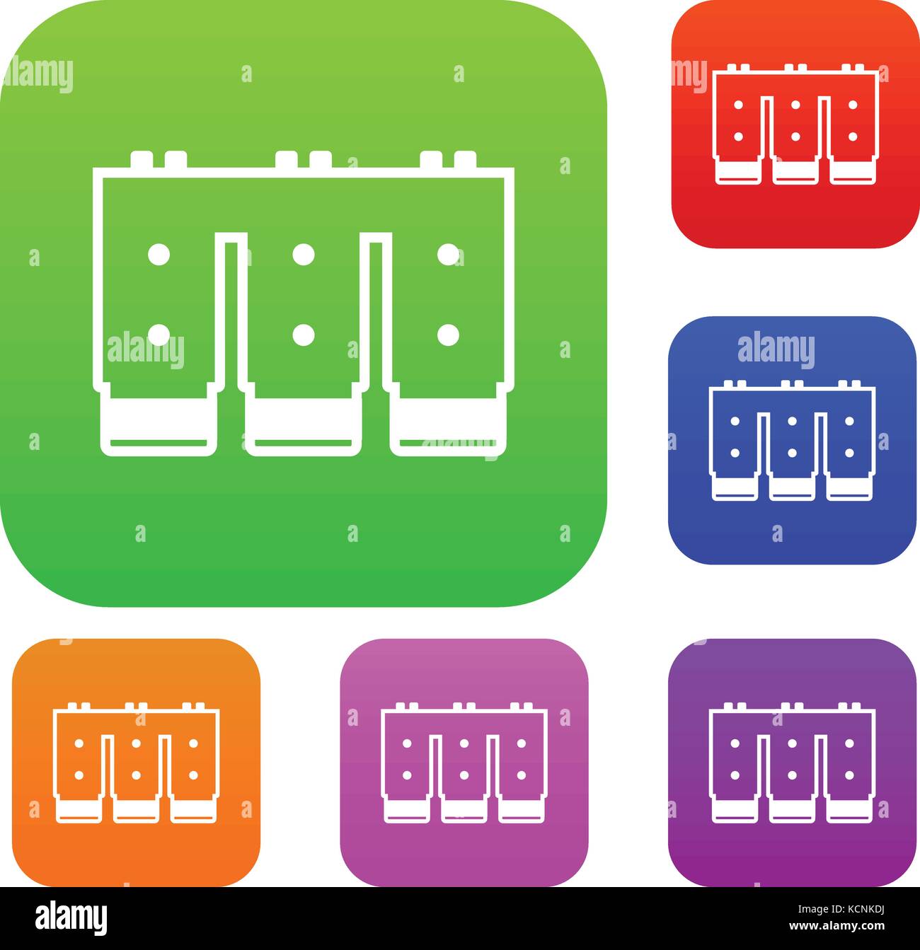Electronic circuit board set color collection Stock Vector Image & Art ...