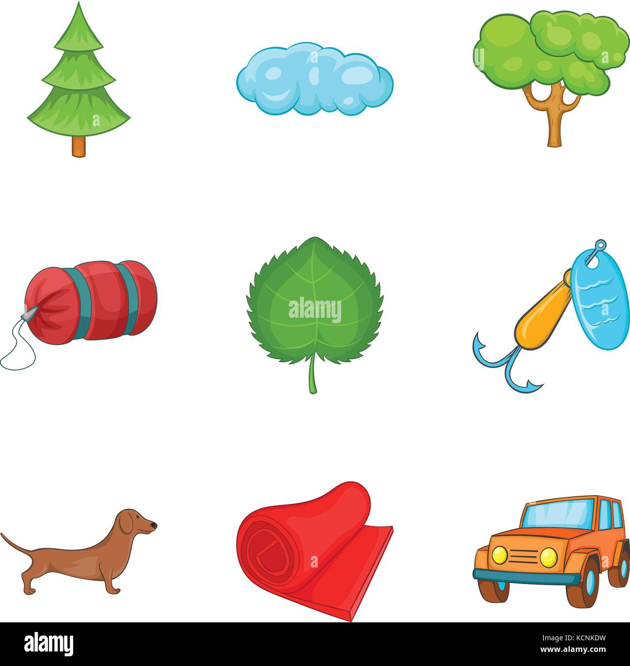 Repose icons set, cartoon style Stock Vector Image & Art - Alamy