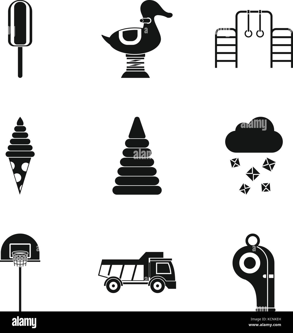 Old children toys icons set, simple style Stock Vector Image & Art - Alamy