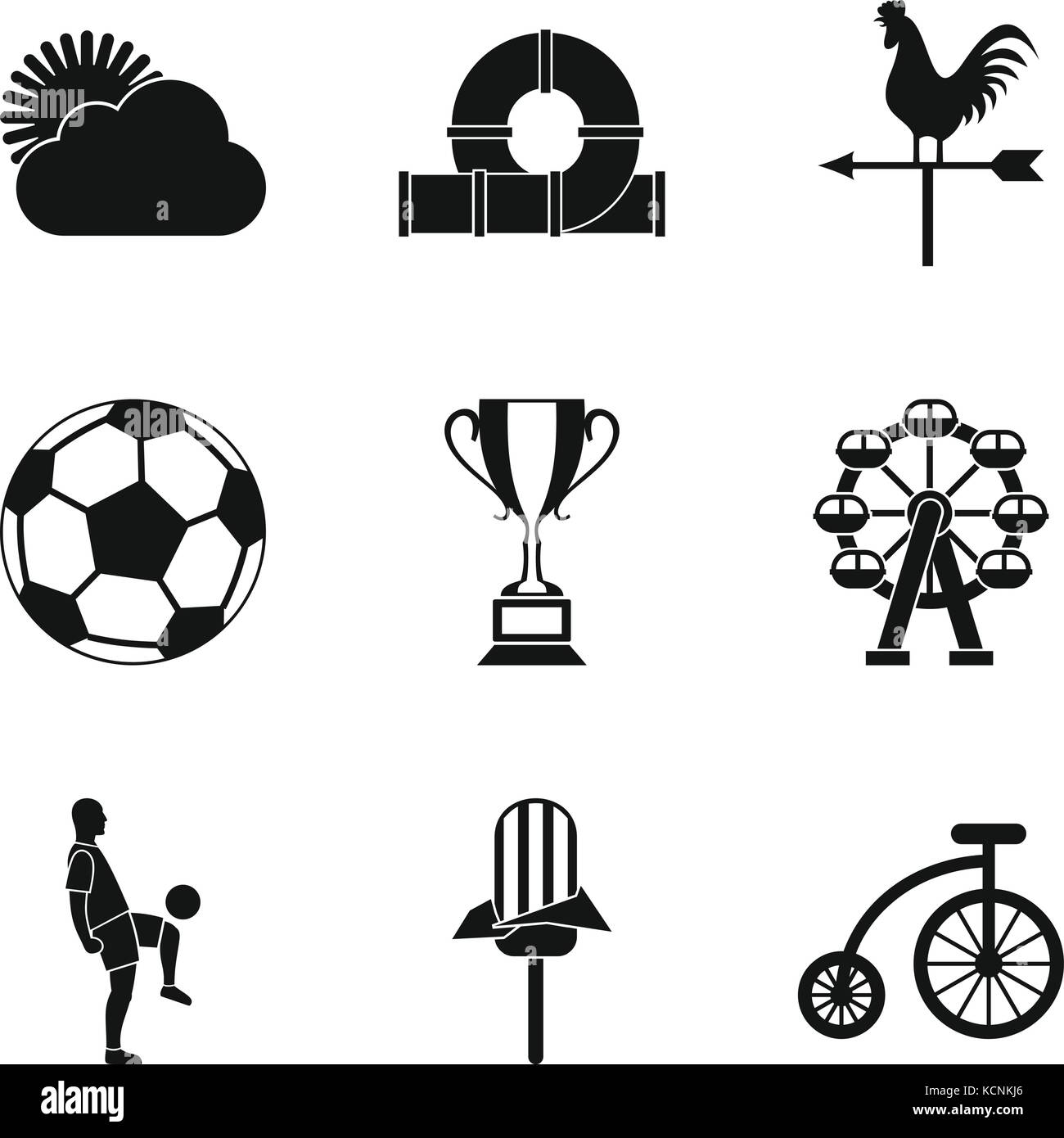 Children sports icons set, simple style Stock Vector Image & Art - Alamy