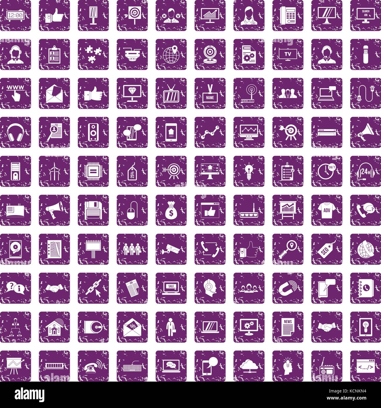 100 data exchange icons set grunge purple Stock Vector Image & Art - Alamy
