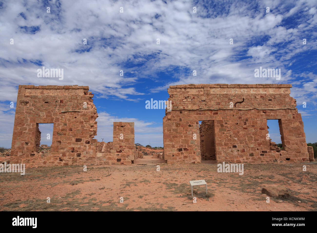 Building ruins along the famous Oodnadatta Track in the Australian ...
