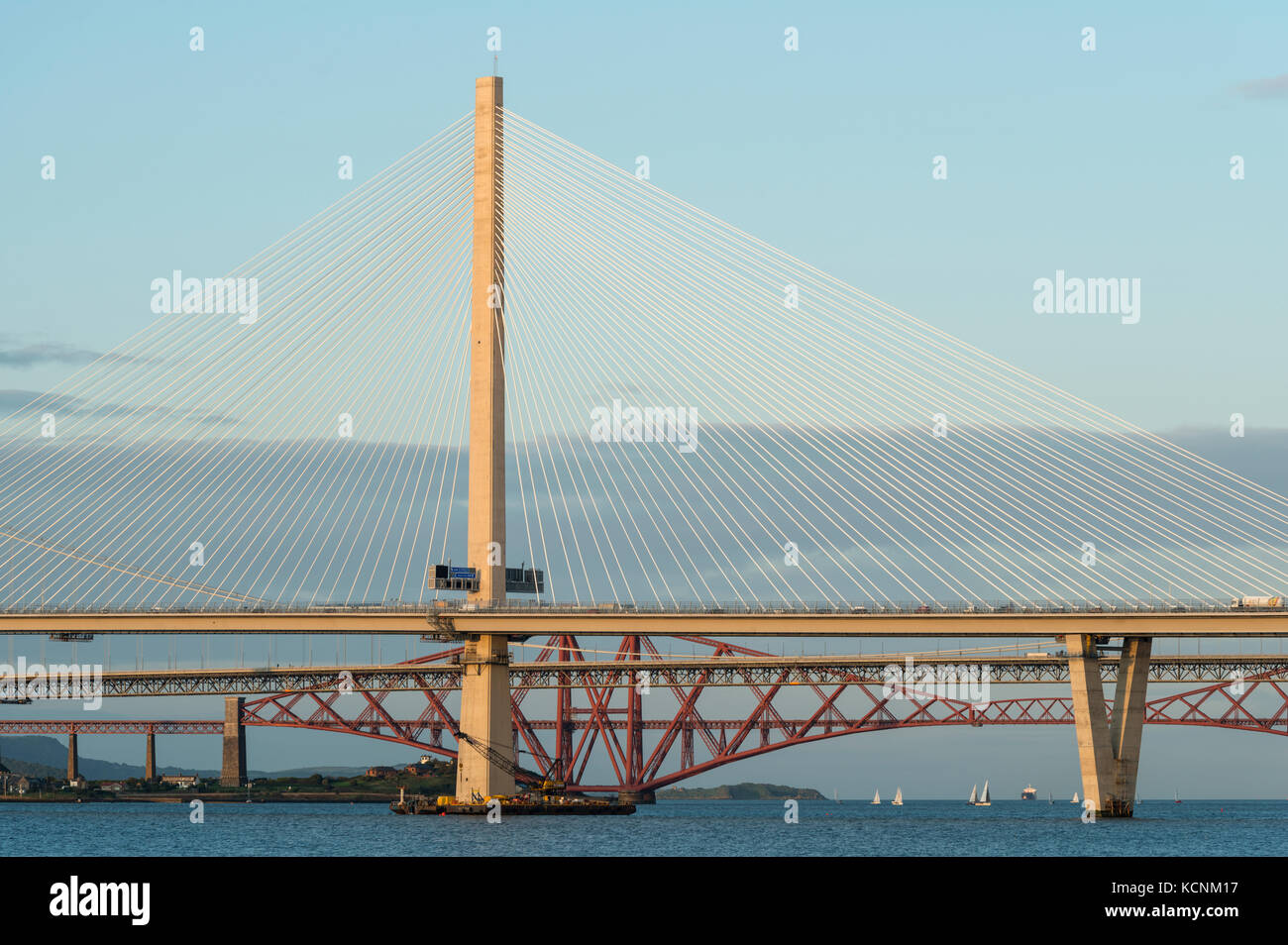 Queensferry crossing on its first day of operation, Queensferry ...