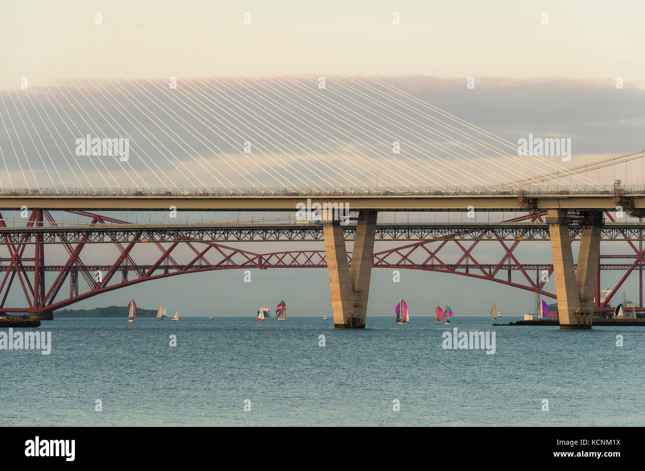 Queensferry crossing on its first day of operation, Queensferry ...