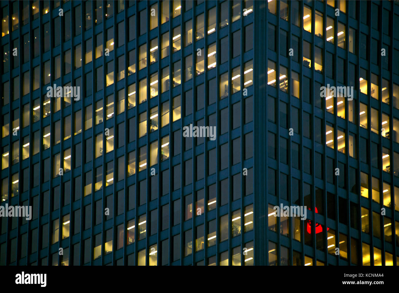 TD Bank tower offices illuminated at night in Toronto downtown banking ...