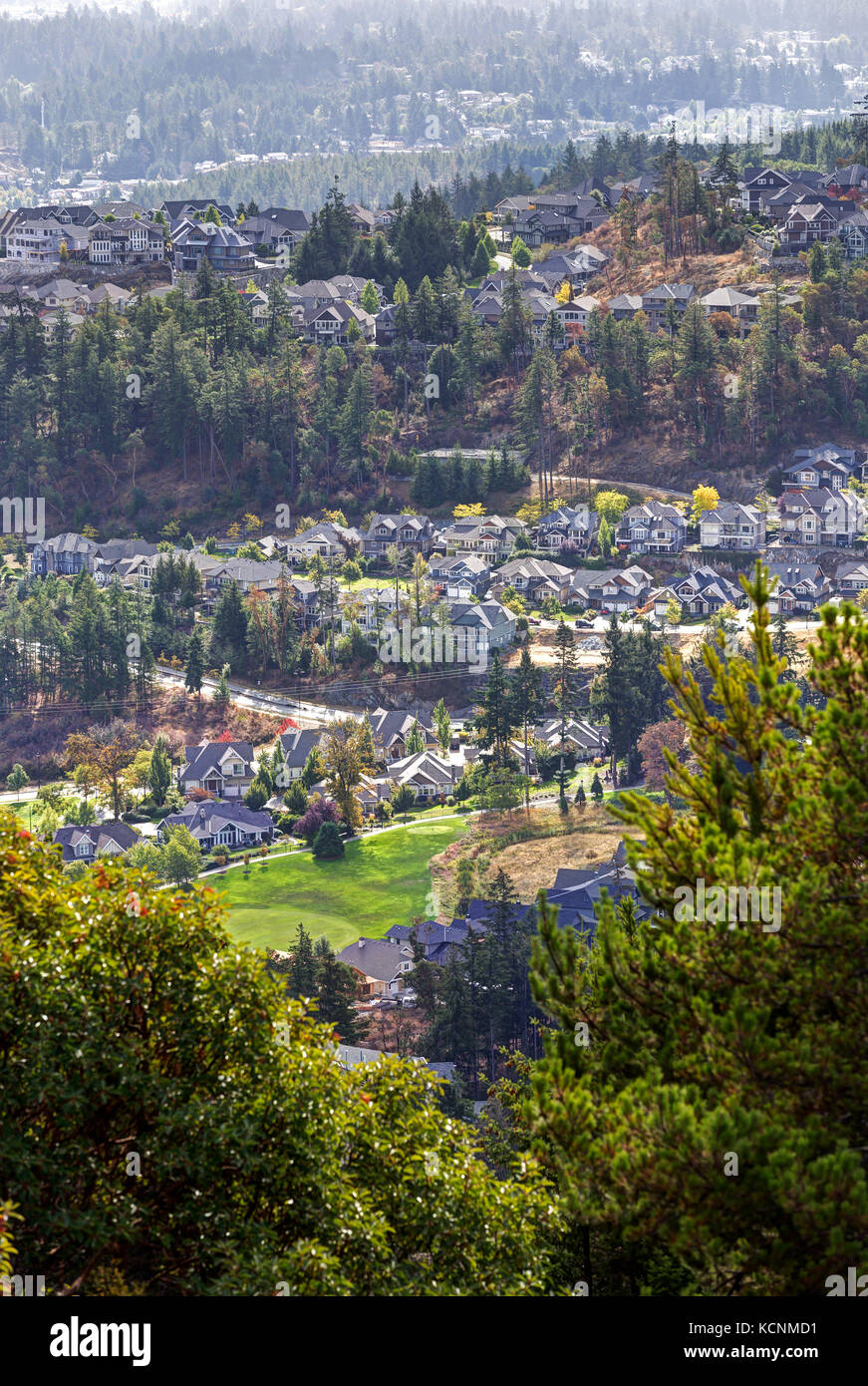 Scenic looking back to the Bear Mountain community from the summit of ...