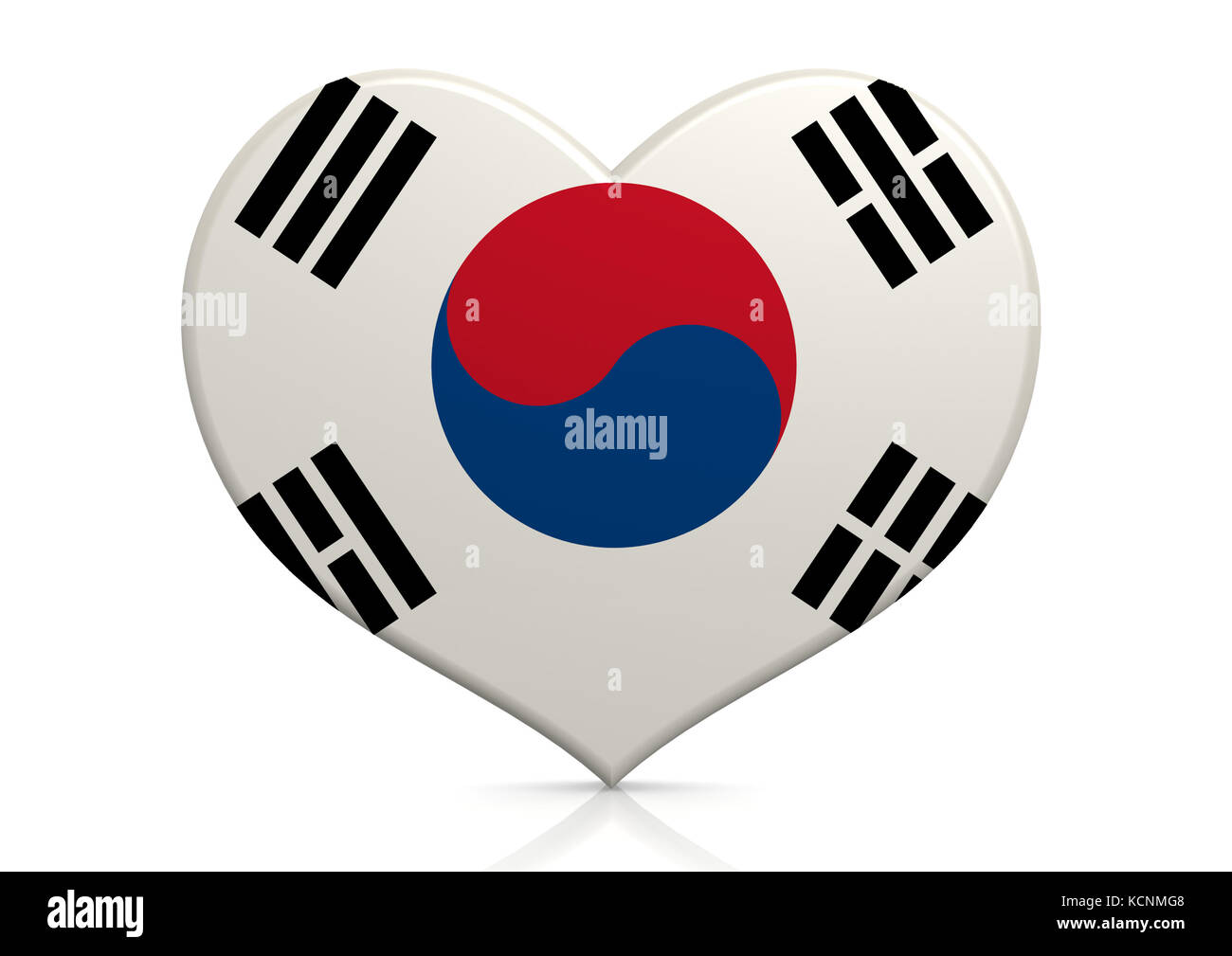 South korea flag heart Cut Out Stock Images & Pictures - Alamy