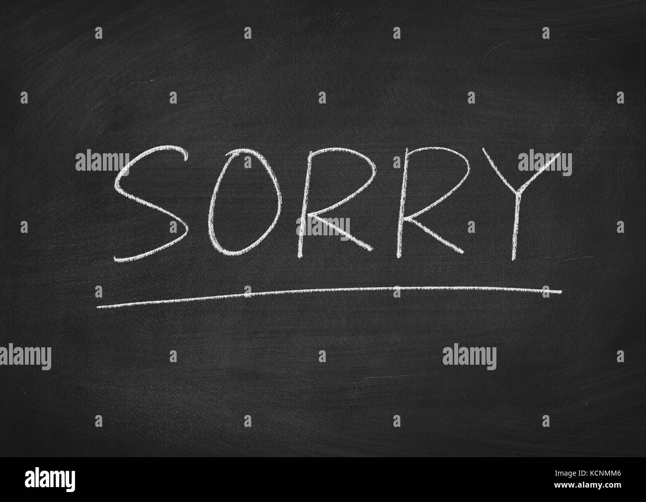 sorry concept word on a blackboard background Stock Photo - Alamy