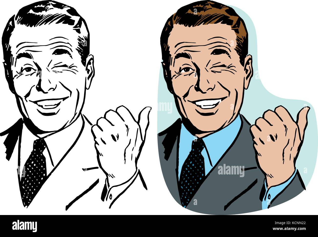 Man winking vintage Stock Vector Images - Alamy