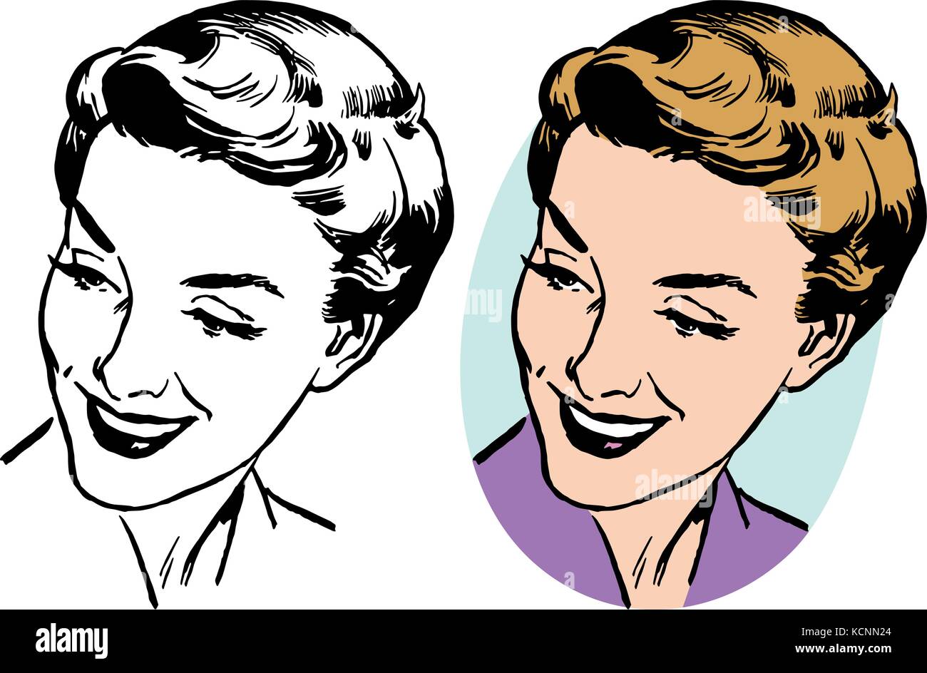 Girl Looking Down Drawing