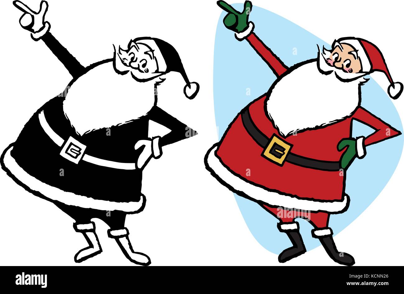Santa Claus pointing at something interesting Stock Vector Image & Art ...
