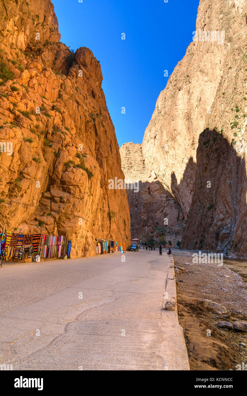 Todgha Gorge is canyon in Atlas Mountains, near Tinghir in Morocco ...