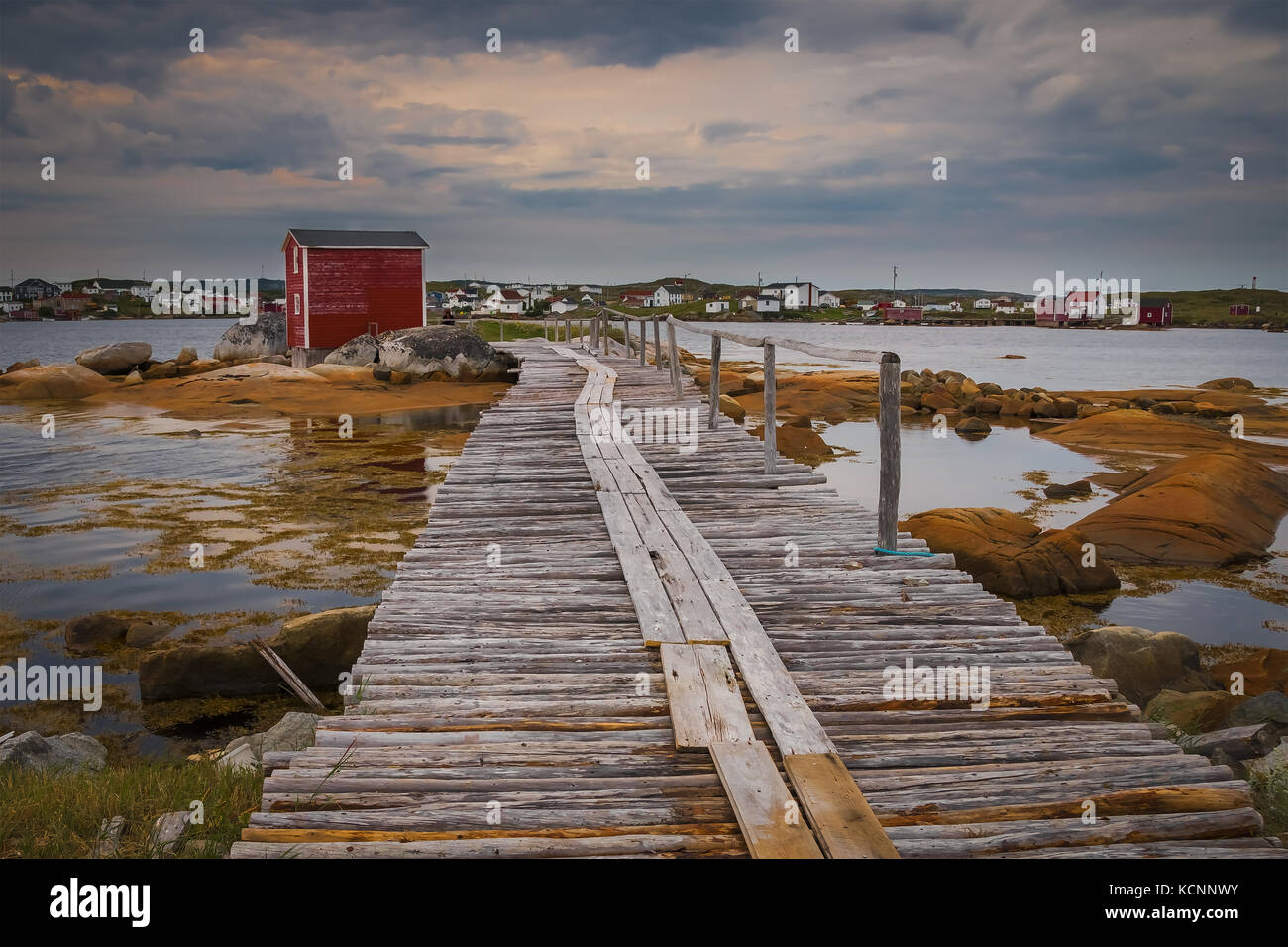 Historic fishing stages, Tilting, Fogo Island, Notre Dame Bay ...