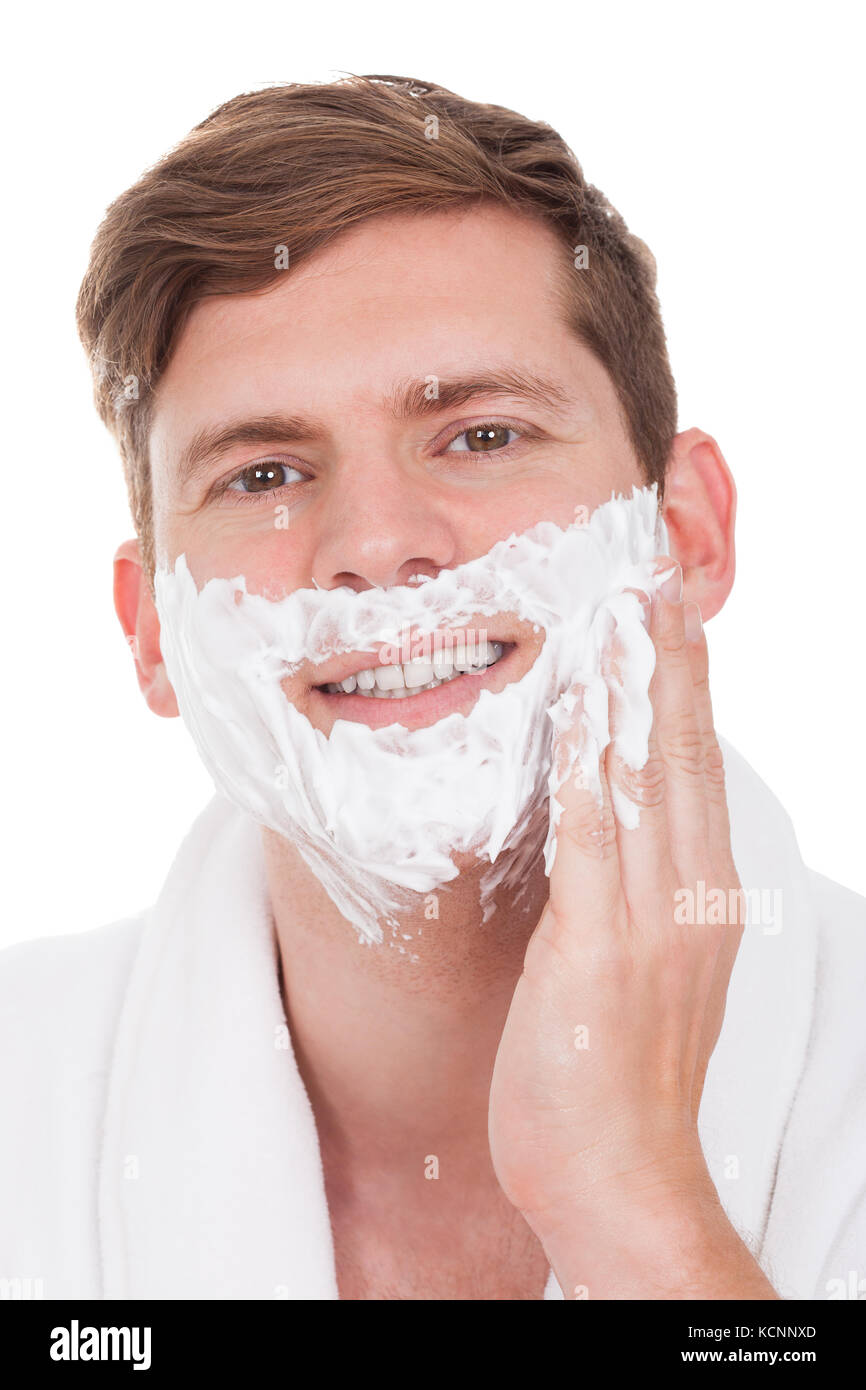 Man and cream on head hi-res stock photography and images - Alamy