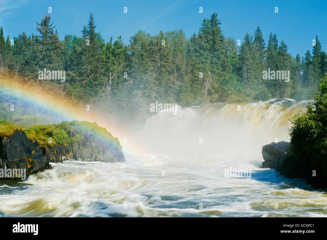 Pisew Falls Provincial Park, along the Grass River, Northern Manitoba ...