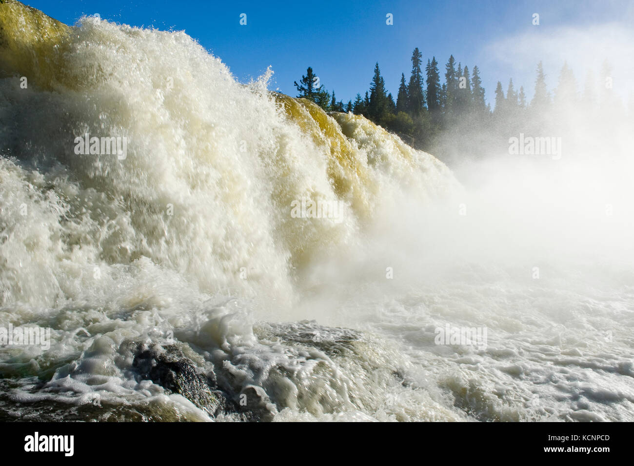 Pisew Falls Provincial Park, along the Grass River, Northern Manitoba ...