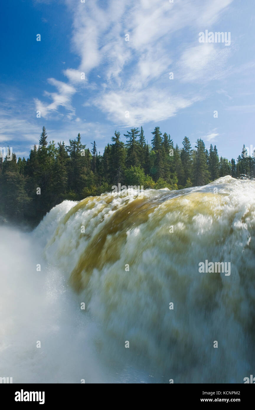 Pisew Falls, Pisew Falls Provincial Park, along the Grass River ...