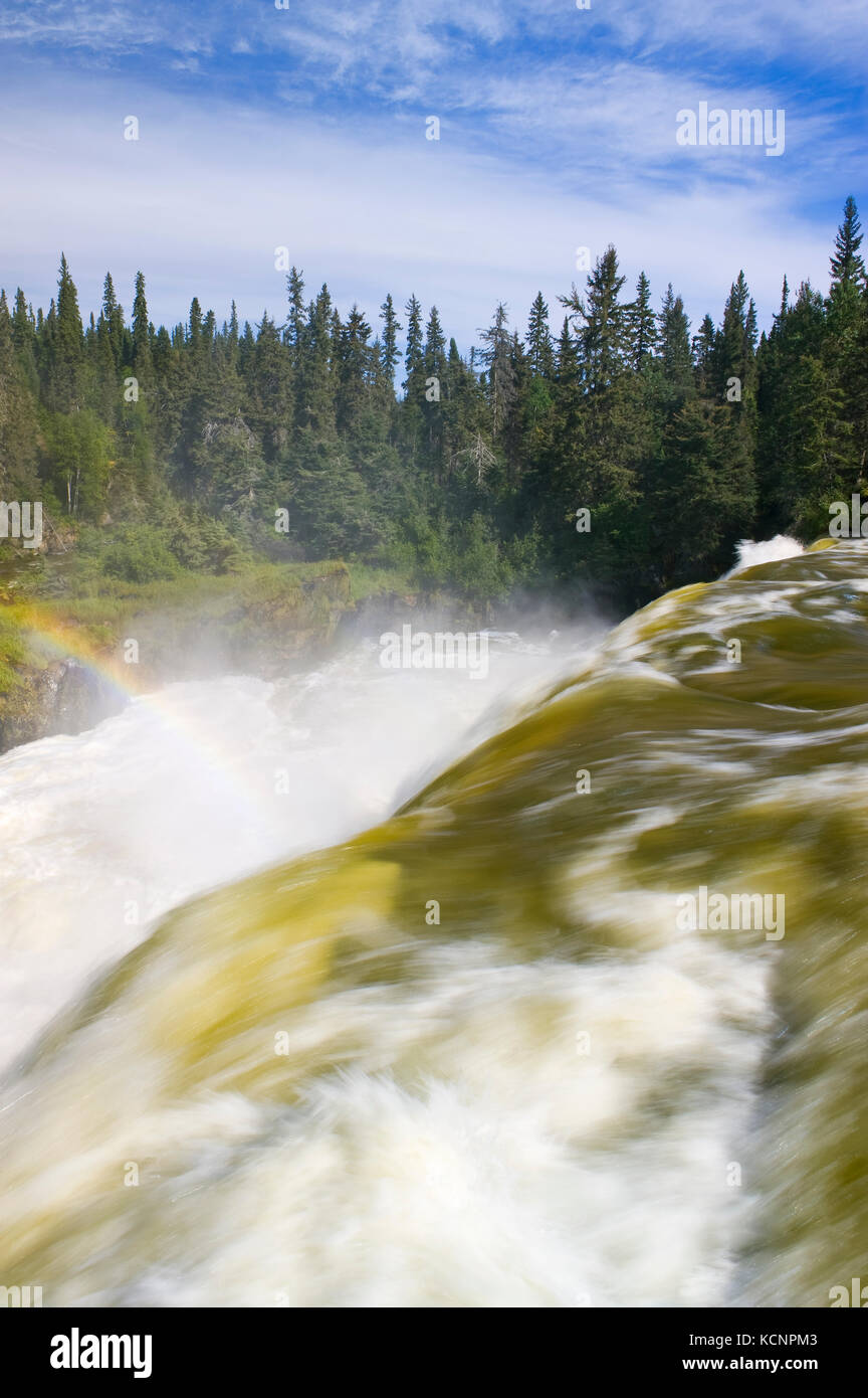 Pisew Falls, Pisew Falls Provincial Park, along the Grass River ...