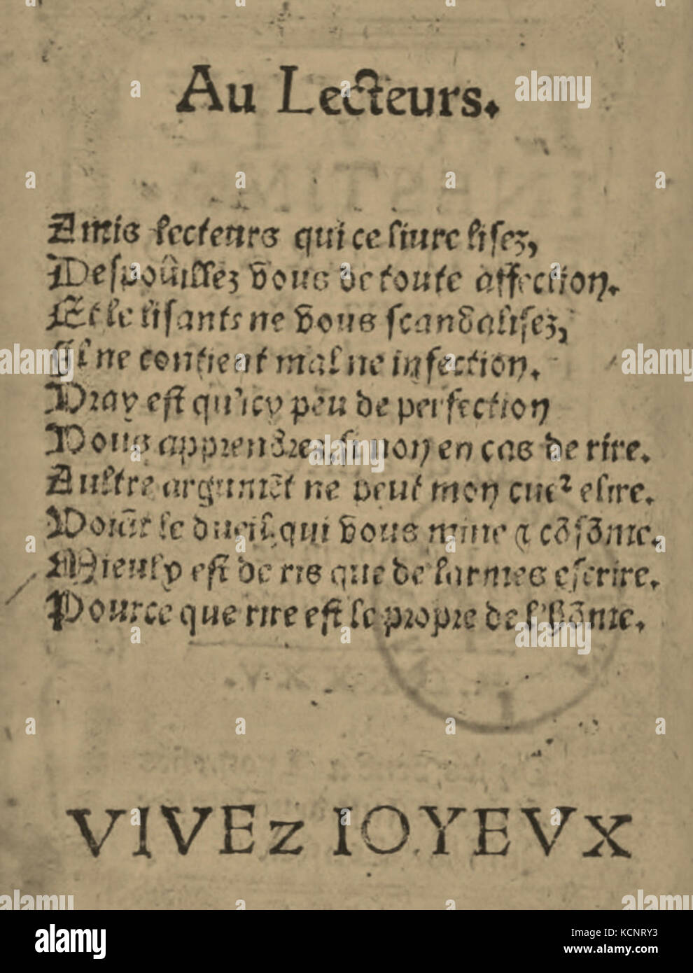 Envoi au lecteur de Gargantua Stock Photo - Alamy