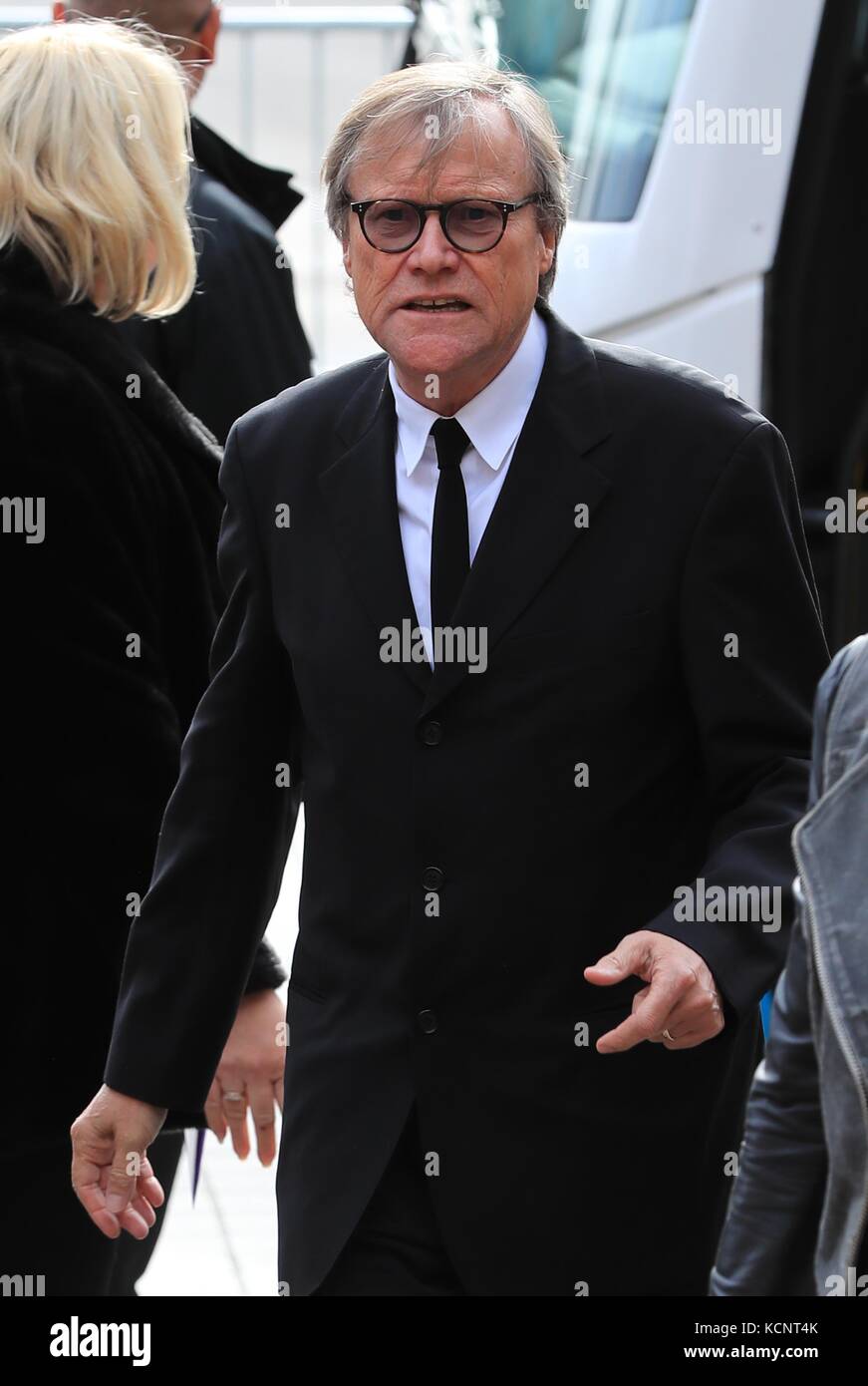 David Neilson arriving at Salford Cathedral for the funeral service of ...
