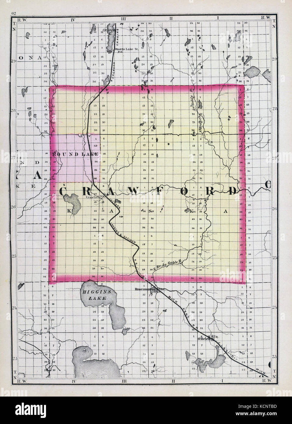 Crawford county map hi-res stock photography and images - Alamy