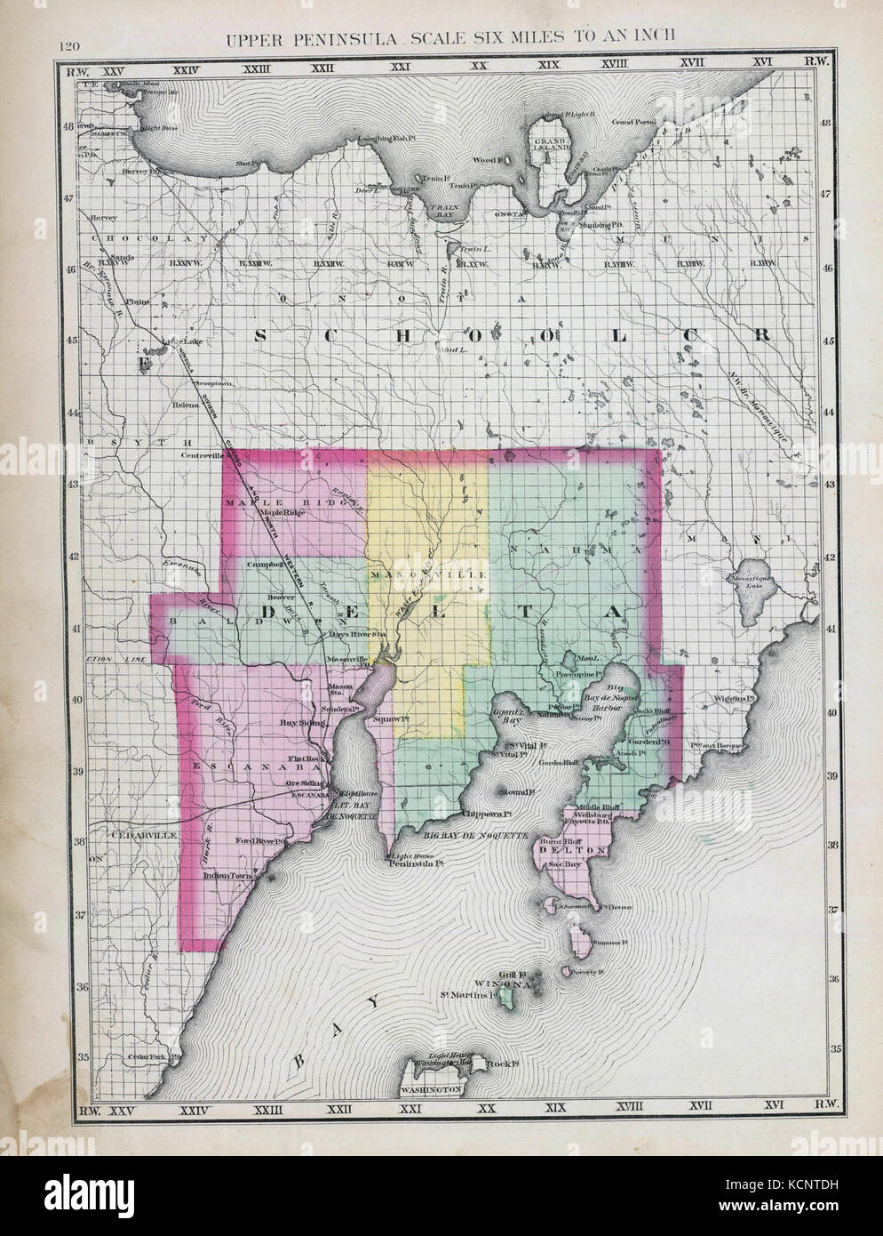 Delta county map hi-res stock photography and images - Alamy