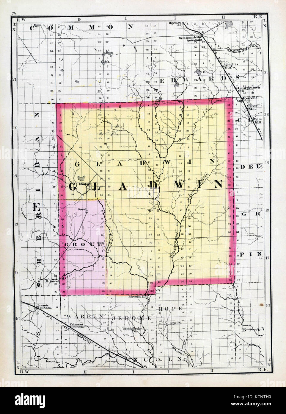Map of gladwin hi-res stock photography and images - Alamy