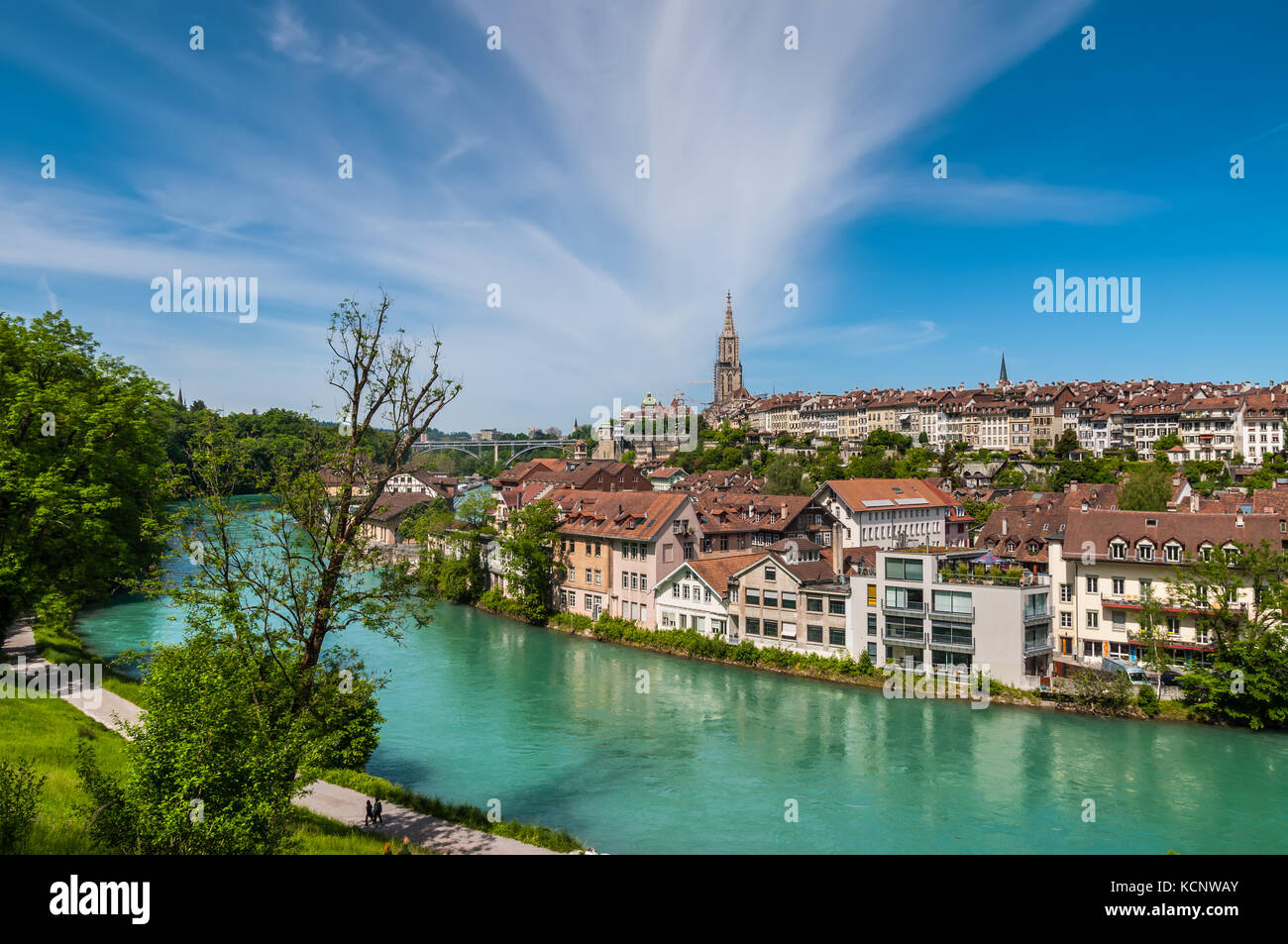 Bern, Switzerland - May 26, 2016: Panoramic view on the magnificent old ...