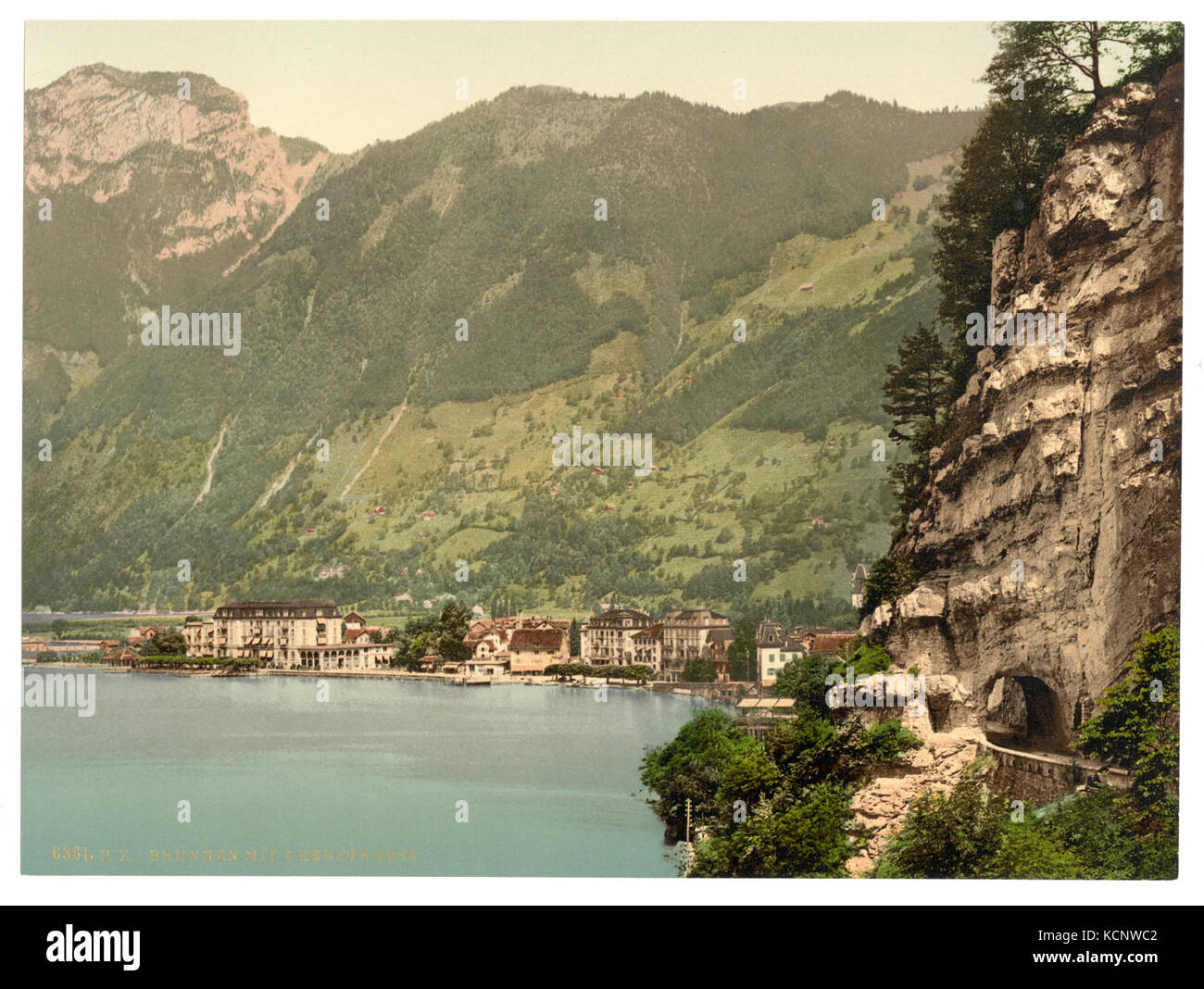 Axenstrasse, and Brunnen, Lake Lucerne, Switzerland LCCN2001703063 ...