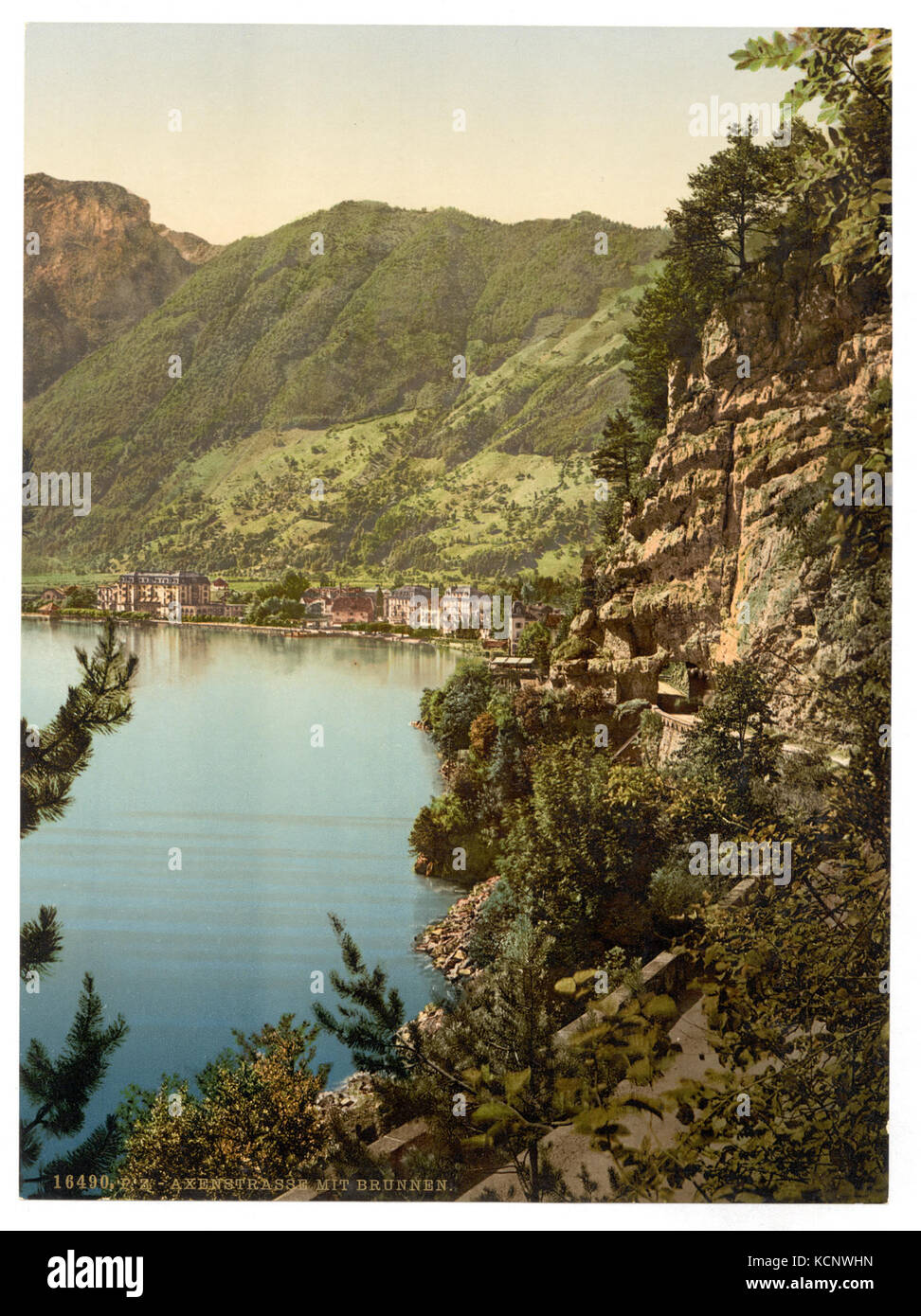 Brunnen from Axenstrasse, Lake Lucerne, Switzerland LCCN2001703076 ...