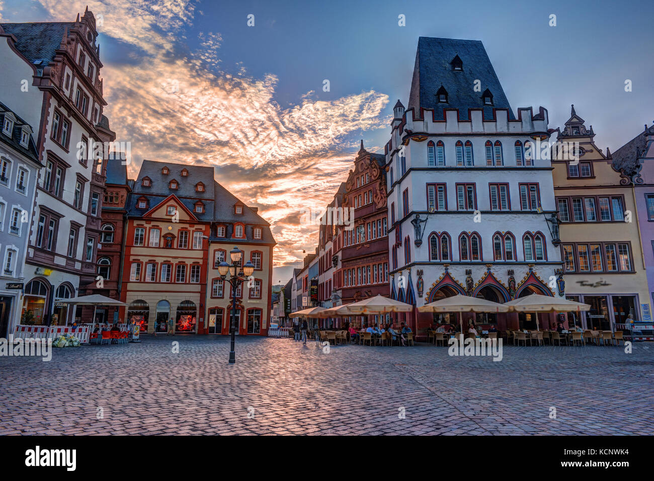 Historic House facades Main Market Trier Stock Photo - Alamy