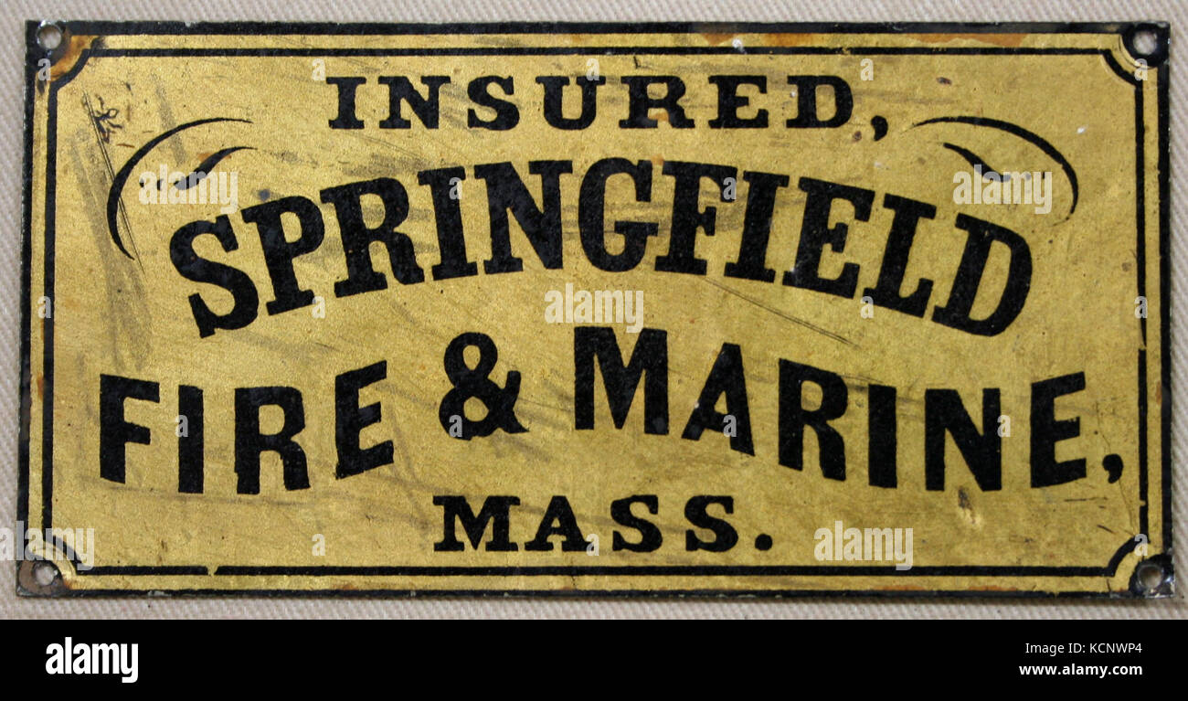 Fire mark for Springfield Fire and Marine Insurance Company in ...