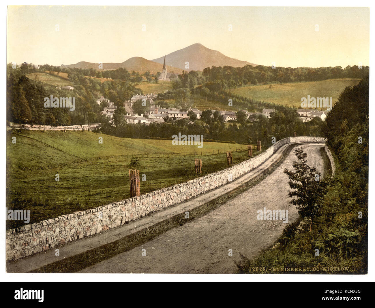 A scenic view of Enniskerry, a village in County Wicklow, Ireland. The ...