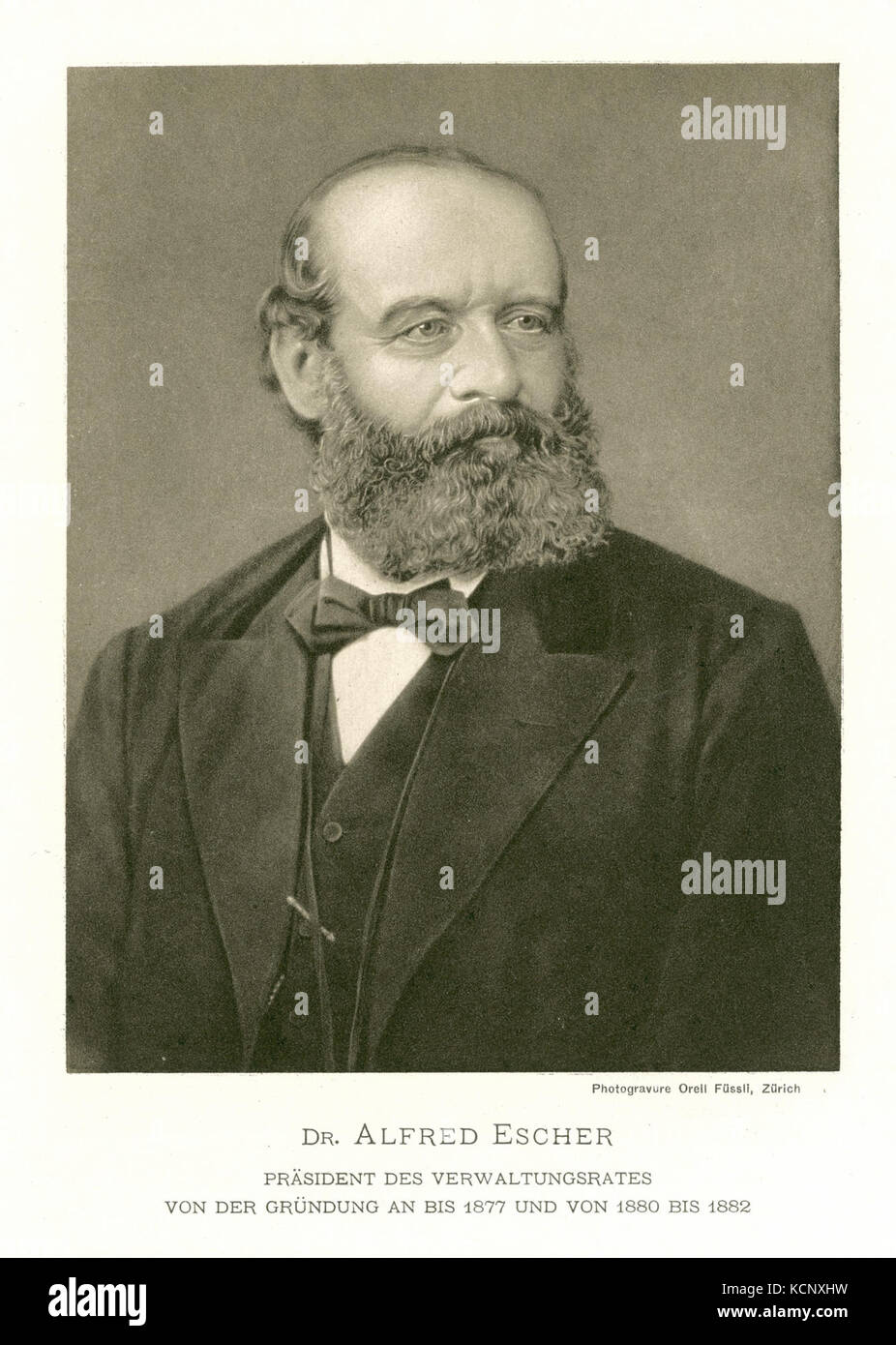 ETH BIB Escher, Alfred (1819 1882) Portrait Portr 05342.tif Stock Photo ...