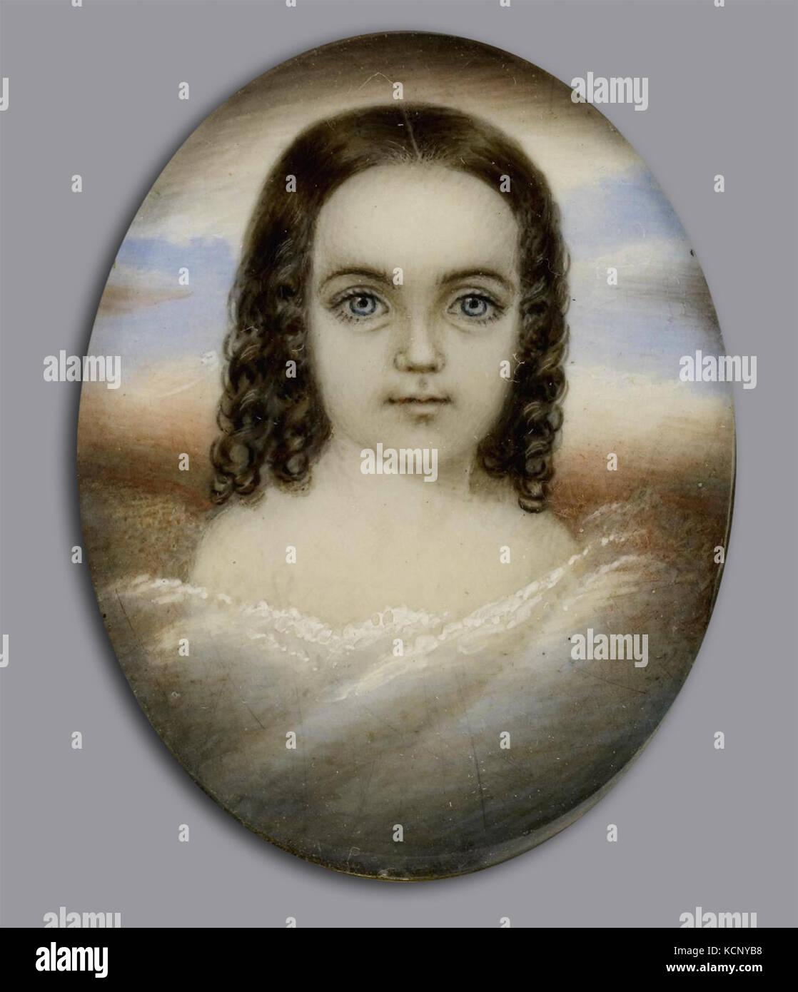 Attributed to Mrs. Moses B. Russell Portrait of a Girl Stock Photo - Alamy