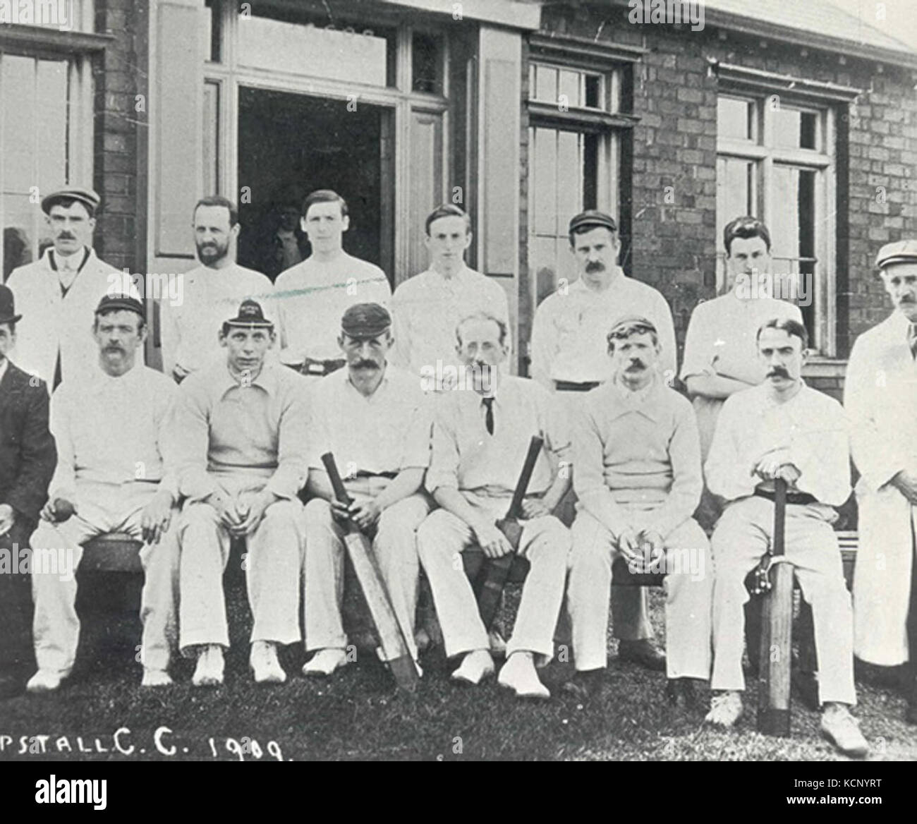 Compstall Cricket Club 1909 Stock Photo - Alamy