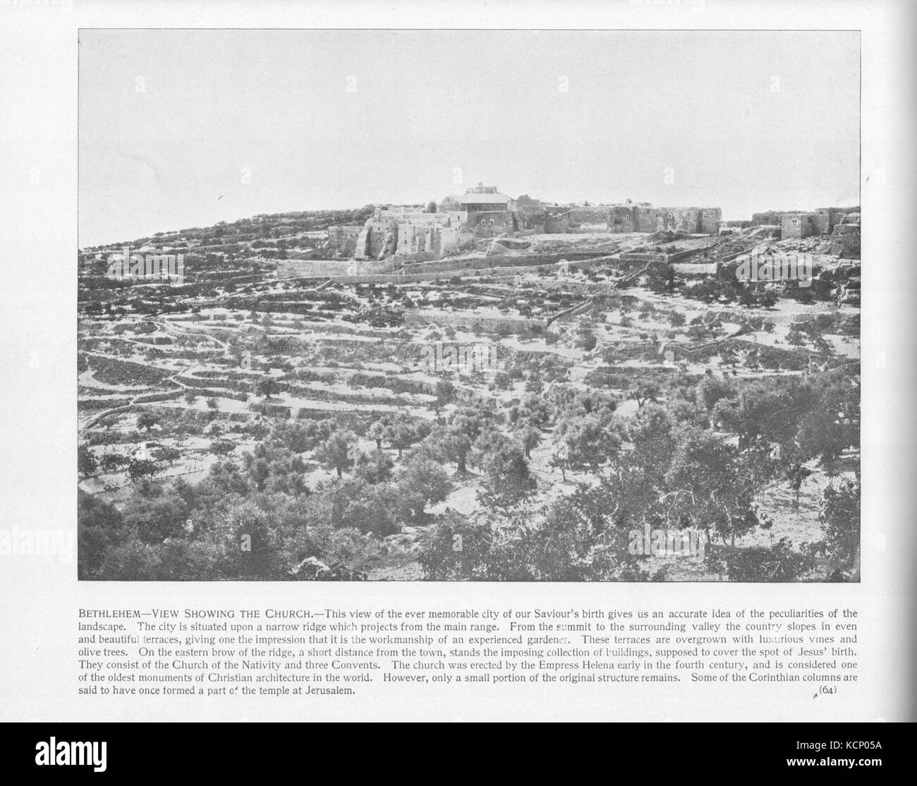 Bethlehem. View showing the Church, 64.Holy land photographed. Daniel B ...