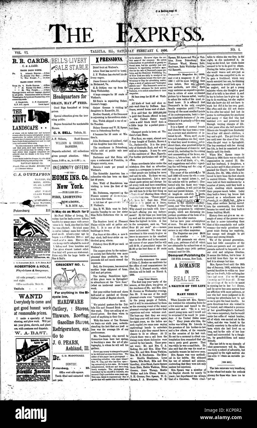 Express 1 february 1896 Stock Photo - Alamy