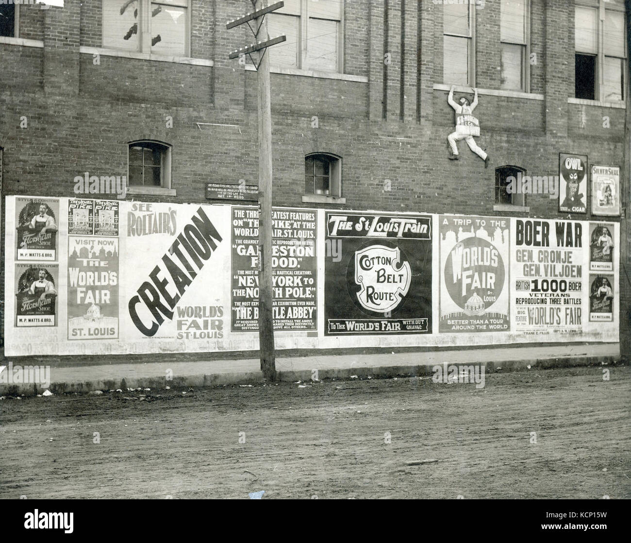 Billboard in Camden, Arkansas advertising attractions at the 1904 World ...