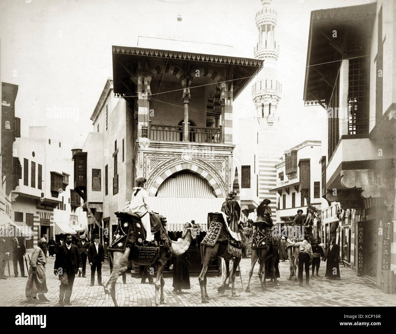 Camel Procession in the Cairo section of the Pike at the 1904 World's ...