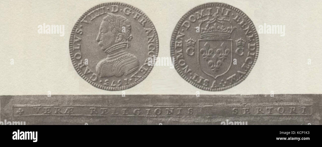 Coin and edge lettering Stock Photo - Alamy