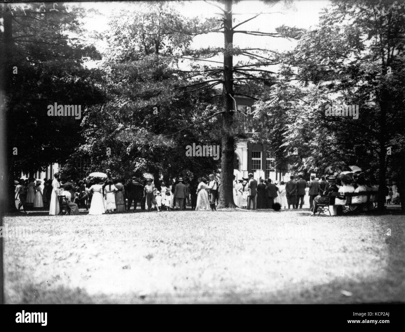 This photograph from 1913 captures a crowd at the Miami University ...