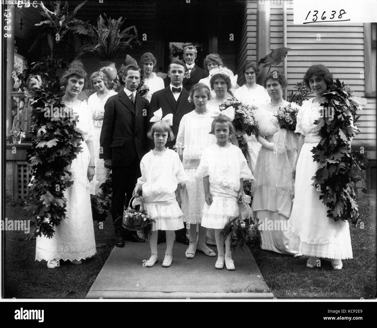 A photograph from the 1914 wedding of Bryce Gillespie, featuring the ...