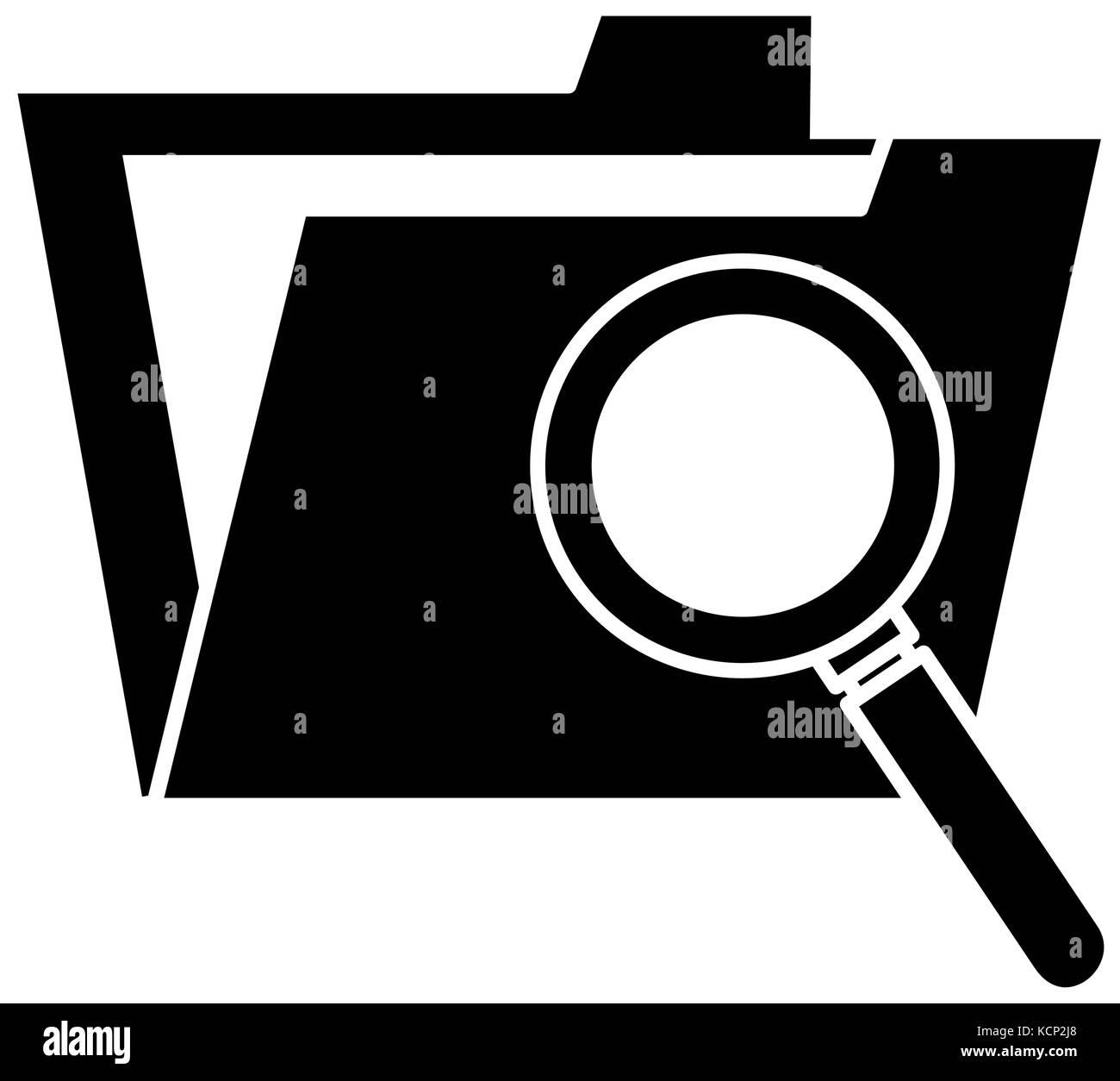 folder document with magnifying glass vector illustration design Stock ...