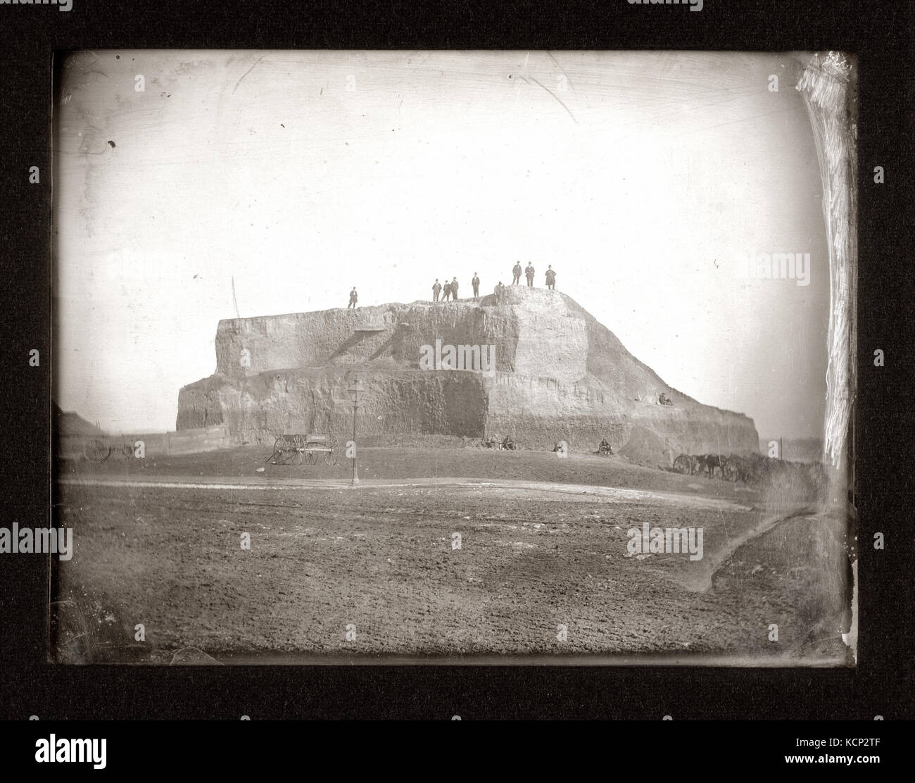 This illustration, titled 'Big Mound, Looking East from Fifth and Mound ...