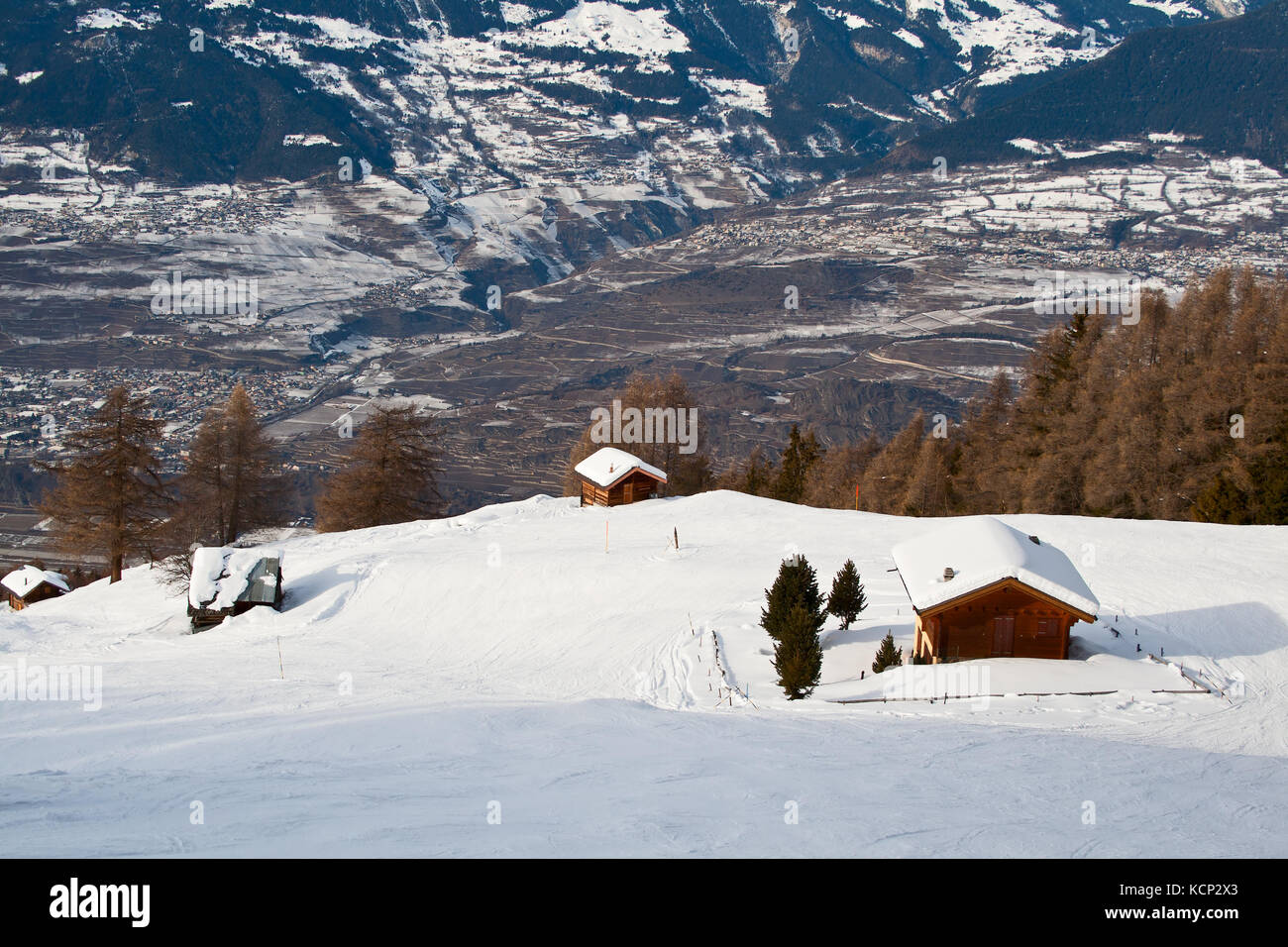 Winter Alpine landscape, Switzerland Stock Photo - Alamy