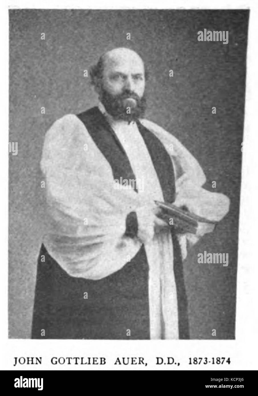 Bishop John Gottlieb Auer (1873 1874 Stock Photo - Alamy