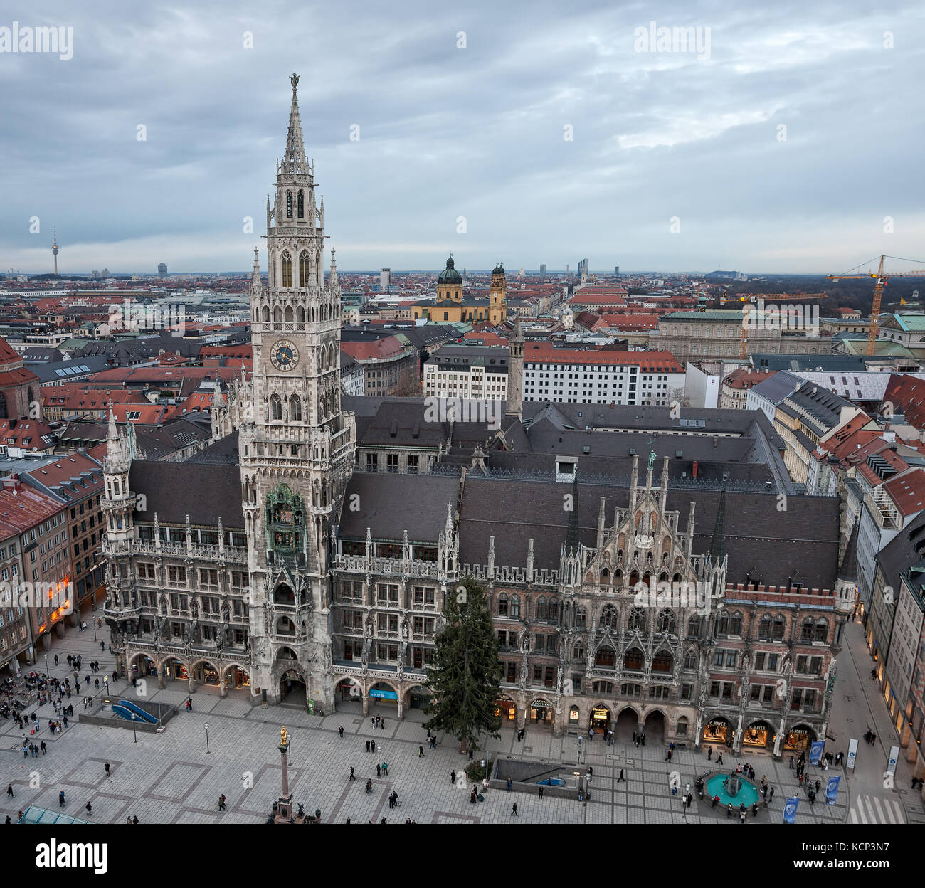 Munich marienplatz aerial hi-res stock photography and images - Alamy