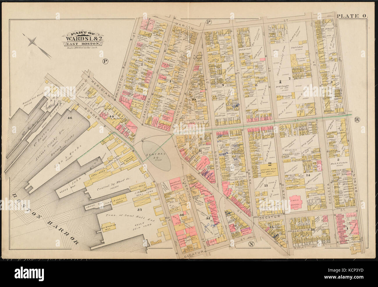 Map of boston 1920s hi-res stock photography and images - Alamy