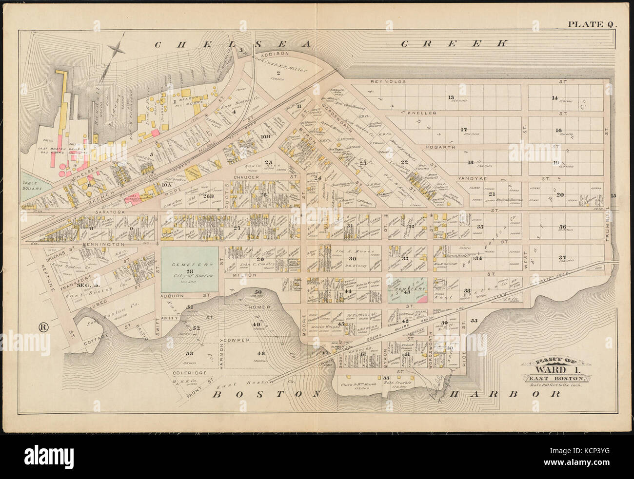 Map of east boston hi-res stock photography and images - Alamy